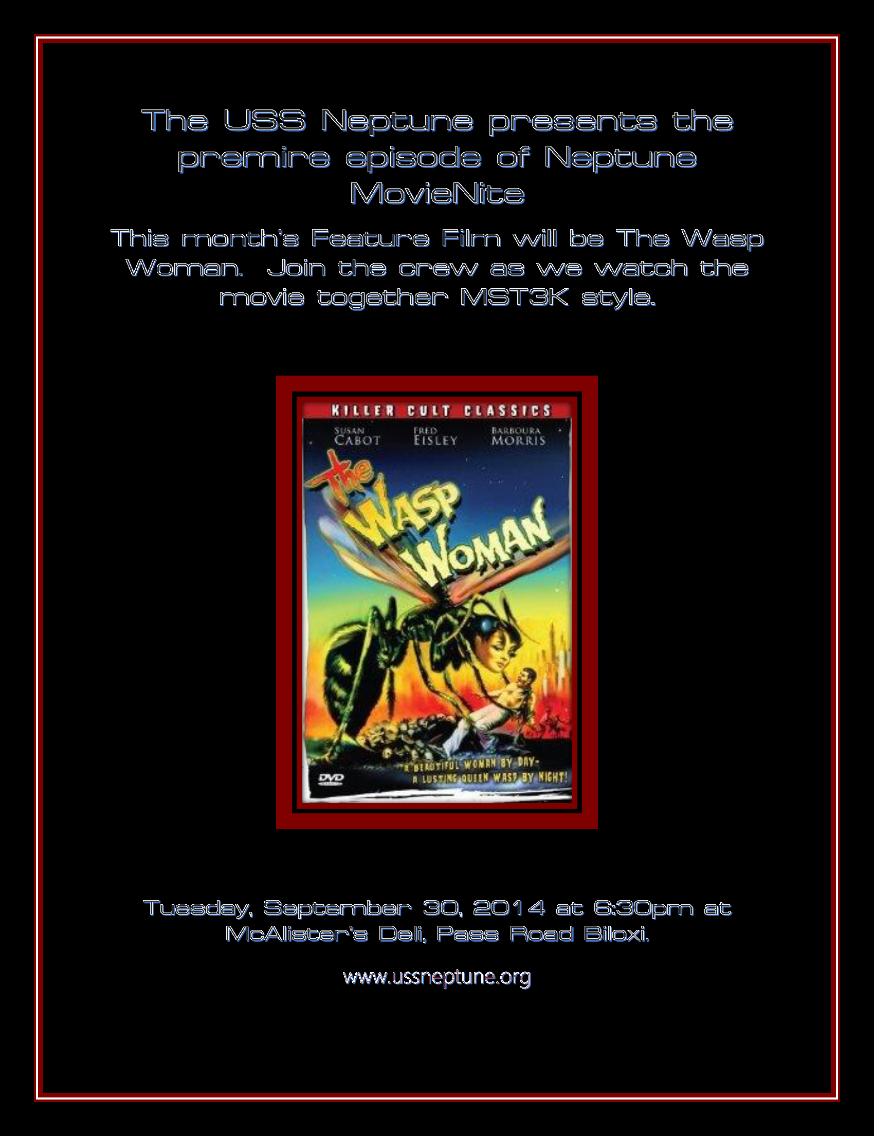 The USS Neptune presents the premire episode of Neptune MovieNite - USS ...
